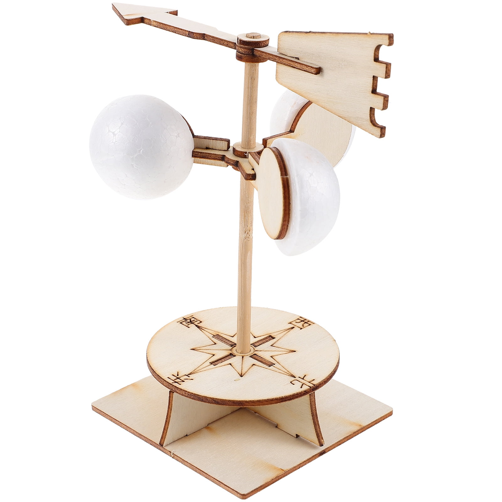 Gymnture Wooden Wind Vane Model Kit for Weather Station DIY - Walmart.com