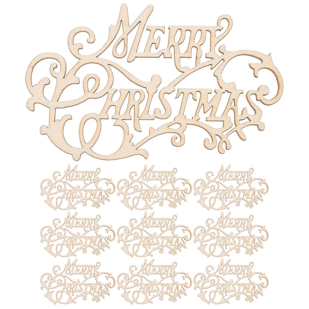 Gymnture christmas Merry Christmas Wooden Cutouts for DIY Decorations ...