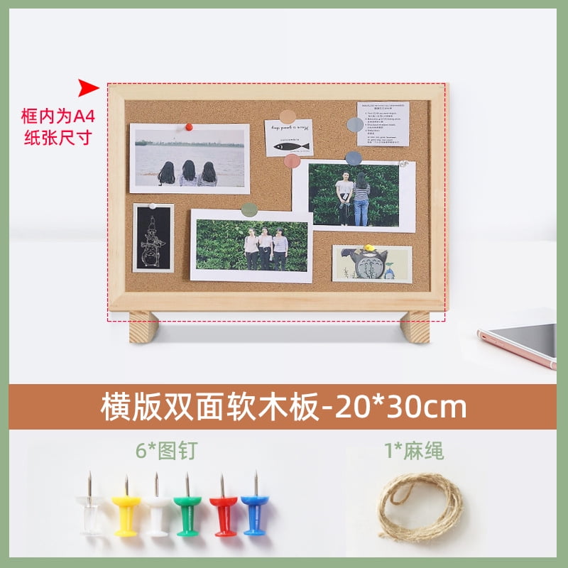 Gymnture desk board Small Cork Board For Desk With Wooden Frame ...