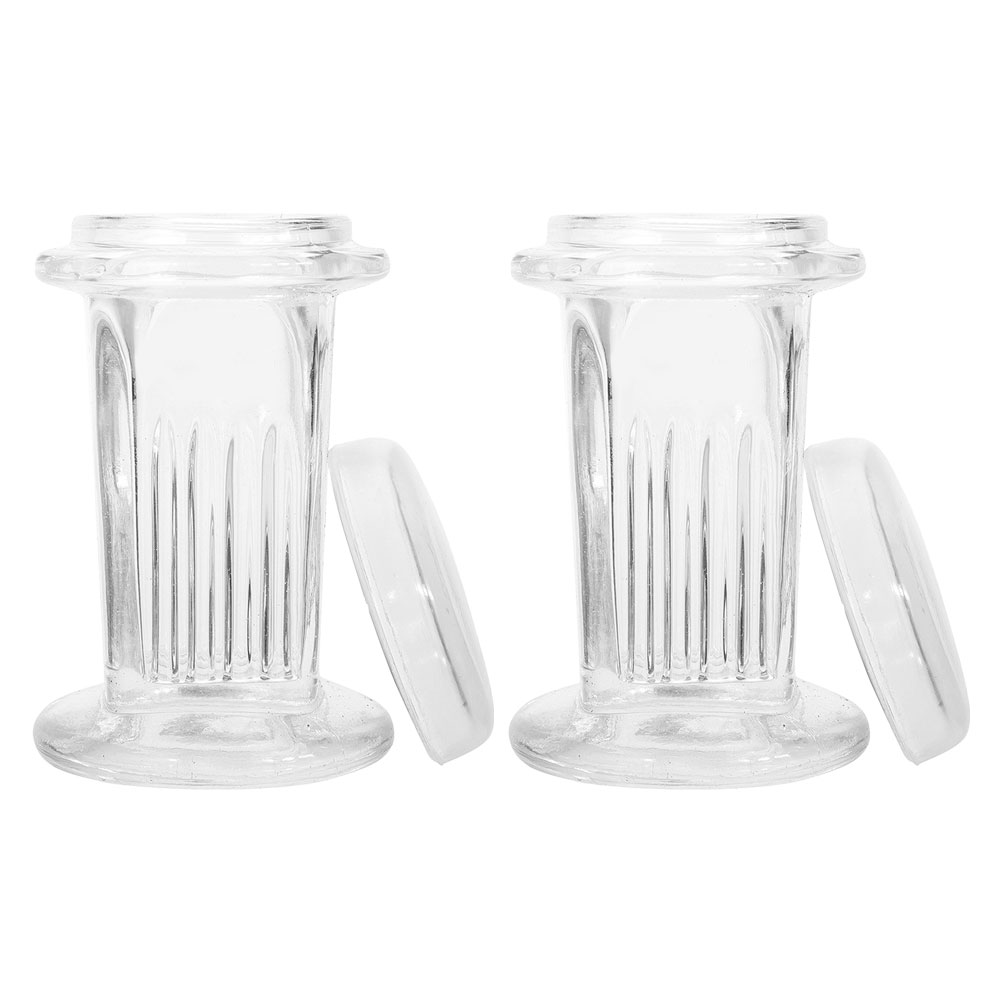 FRCOLOR 3pcs Glass Lid Staining Jar Holds 5 Microscope Slides Clear ...