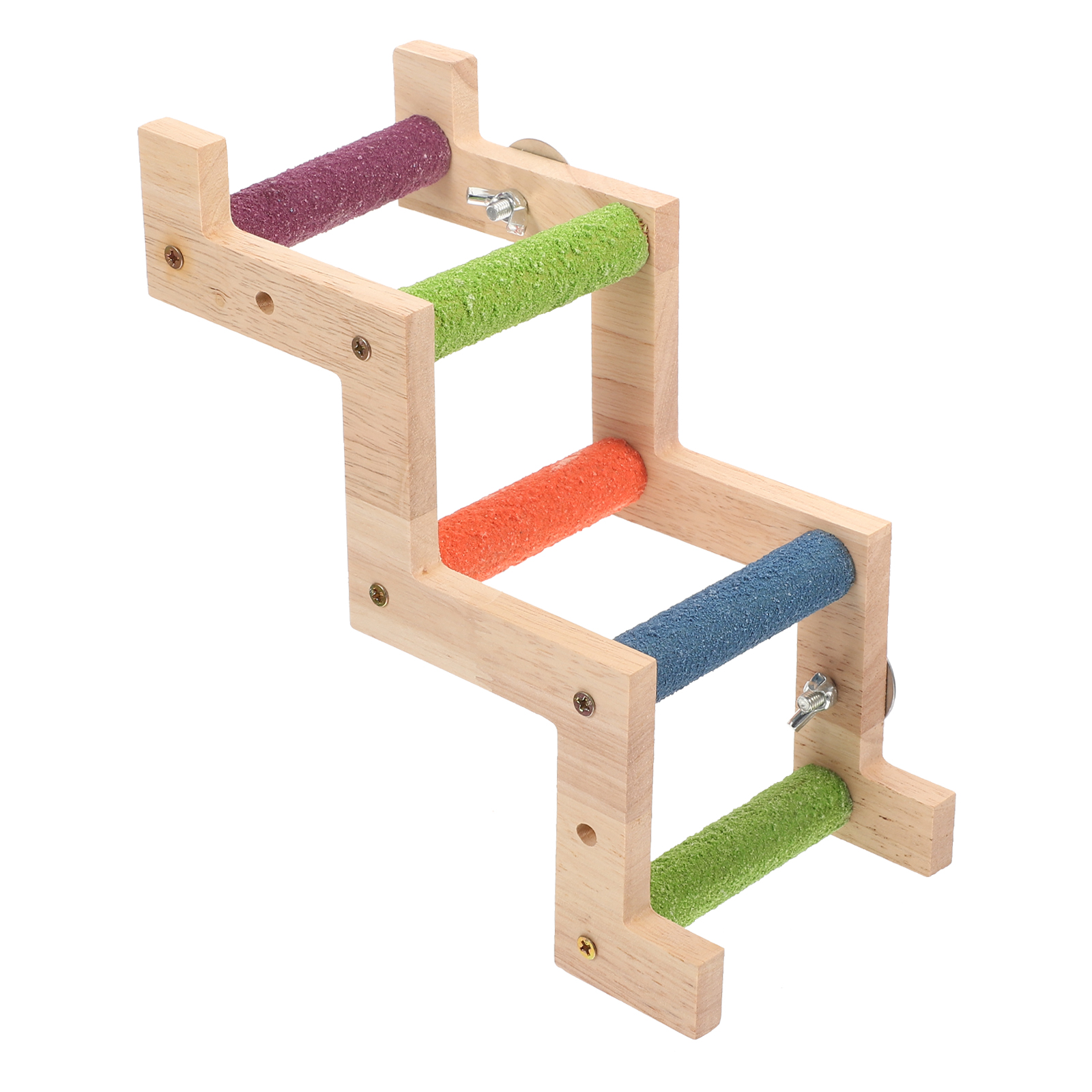 Gymnture parrot ladder Wooden Parrot Ladder Budgerigar Ladder Toy Bird ...