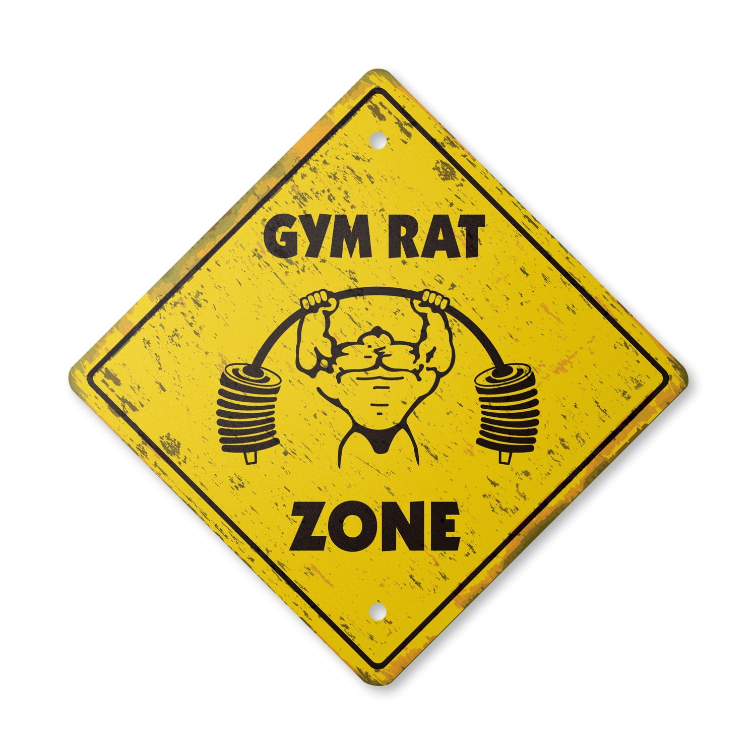 Gymrat Vintage Crossing Sign Zone Xing | Indoor/Outdoor Plastic | 14 ...