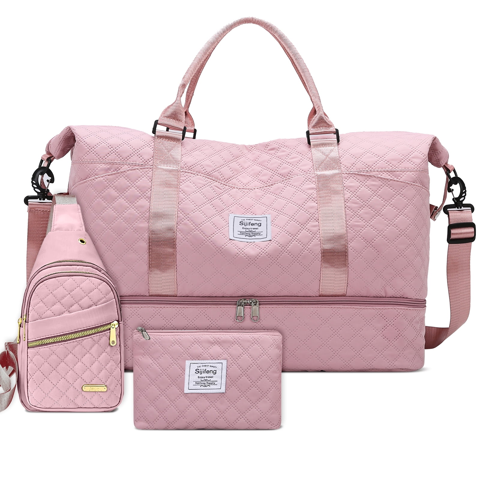 Gynky Travel Duffle Bag Set 3 Pack Weekender Bags for Women with Shoe ...