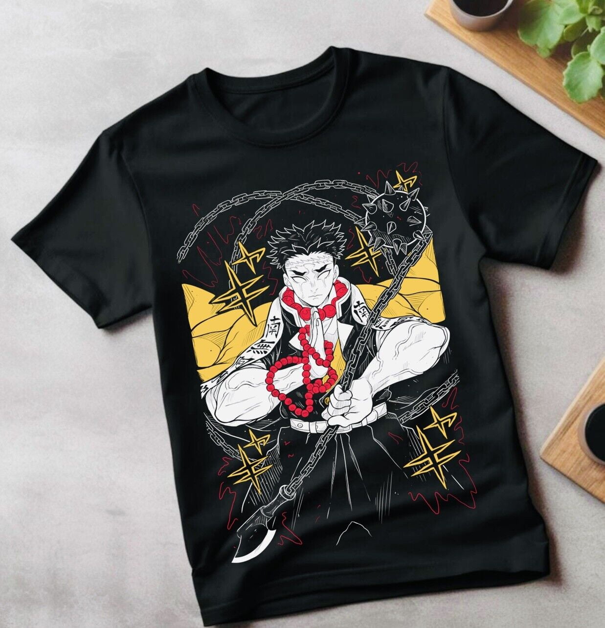 Gyomei Himejima T-Shirt Stone Hashira Horror Anime Pillar Demon Slayer ...