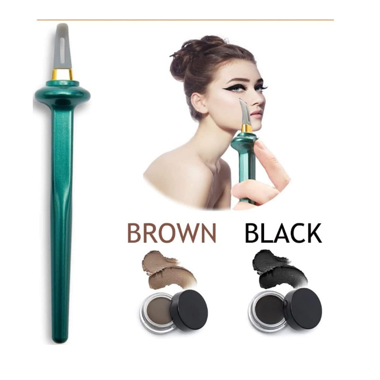Gyouanime Beauty Tool Eyeshadow Tool Eyebrow Pencil Silicone Tool Kit ...