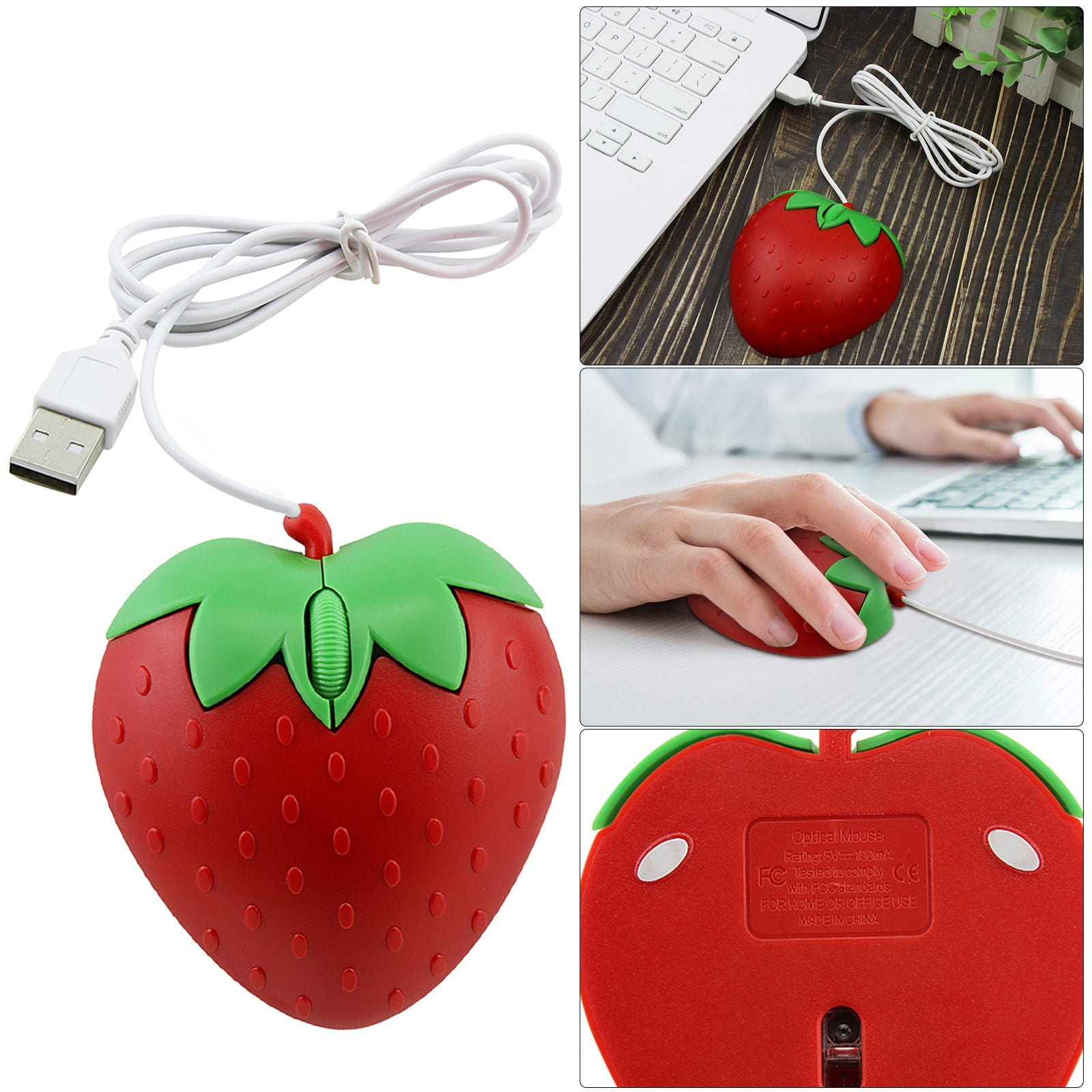 Gyouwnll Fashionable Cute Shape USB Wired 1600 DPI Optical Mice Mini ...