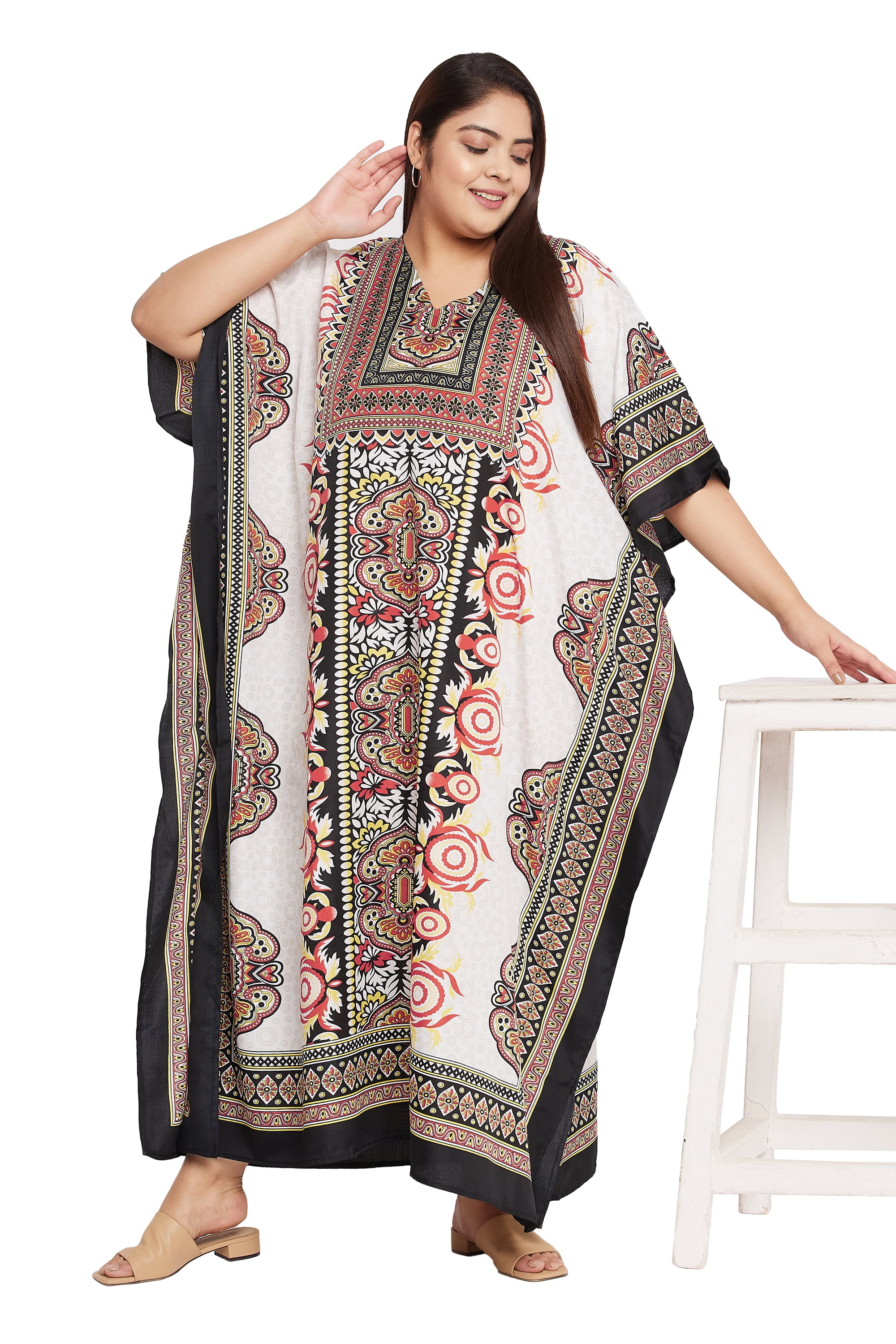 Gypsie Blu Women Kaftans Dresses Caftan Long Maxi Printed Dress for ...