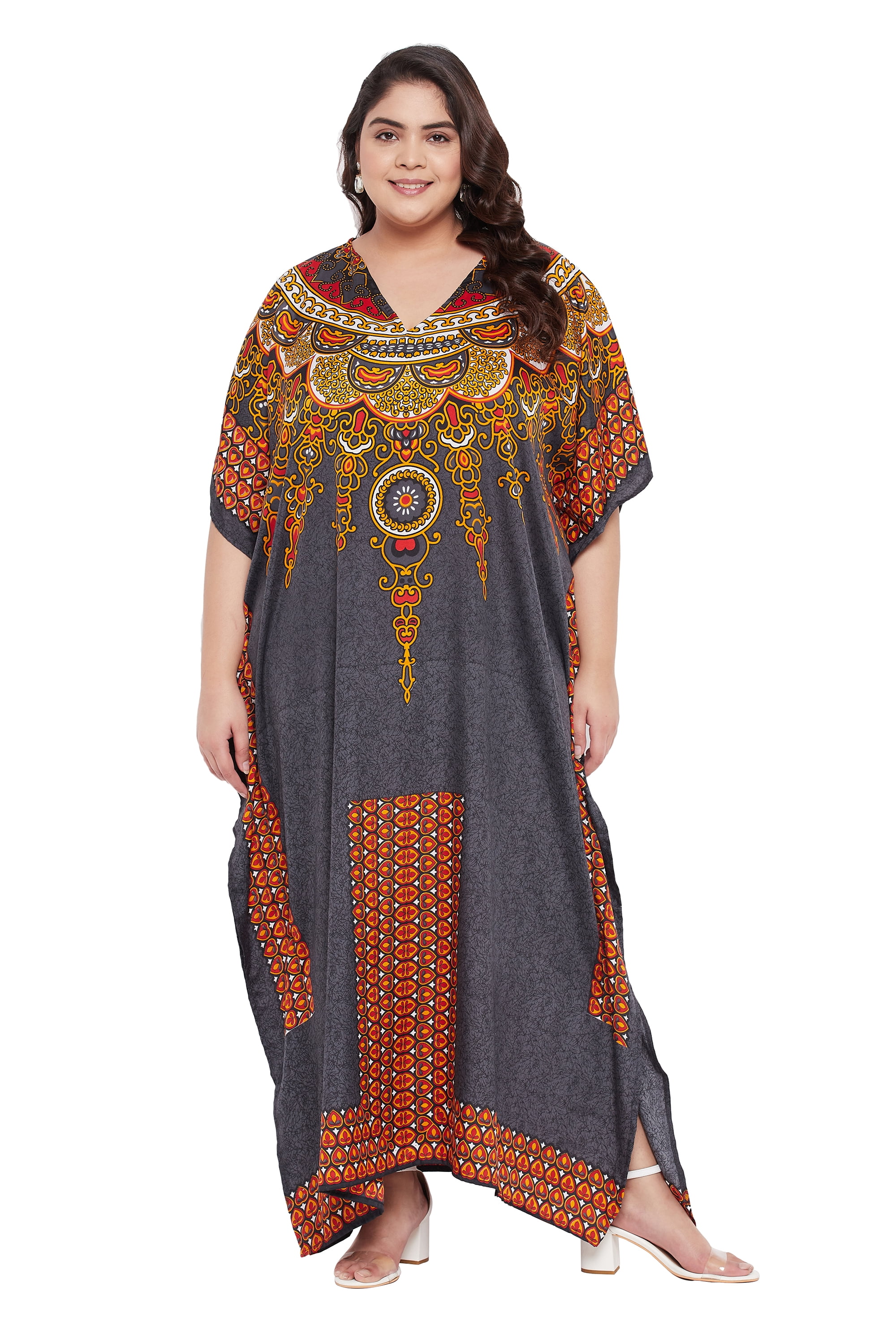 Gypsie Blu Women Kaftans Dresses Caftan Long Maxi Printed Dress for ...