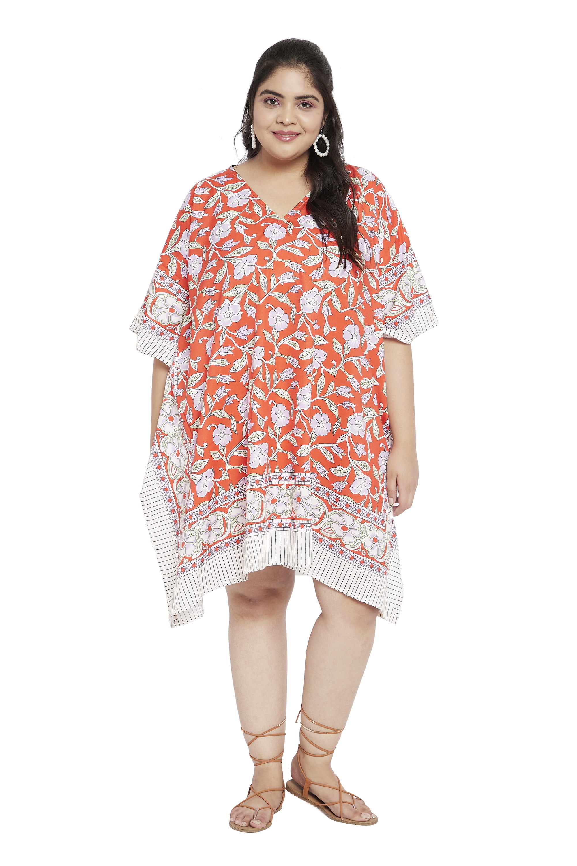 Gypsie Blu Women's Plus Size Tunic Short Kaftan Dress for Women Loose ...