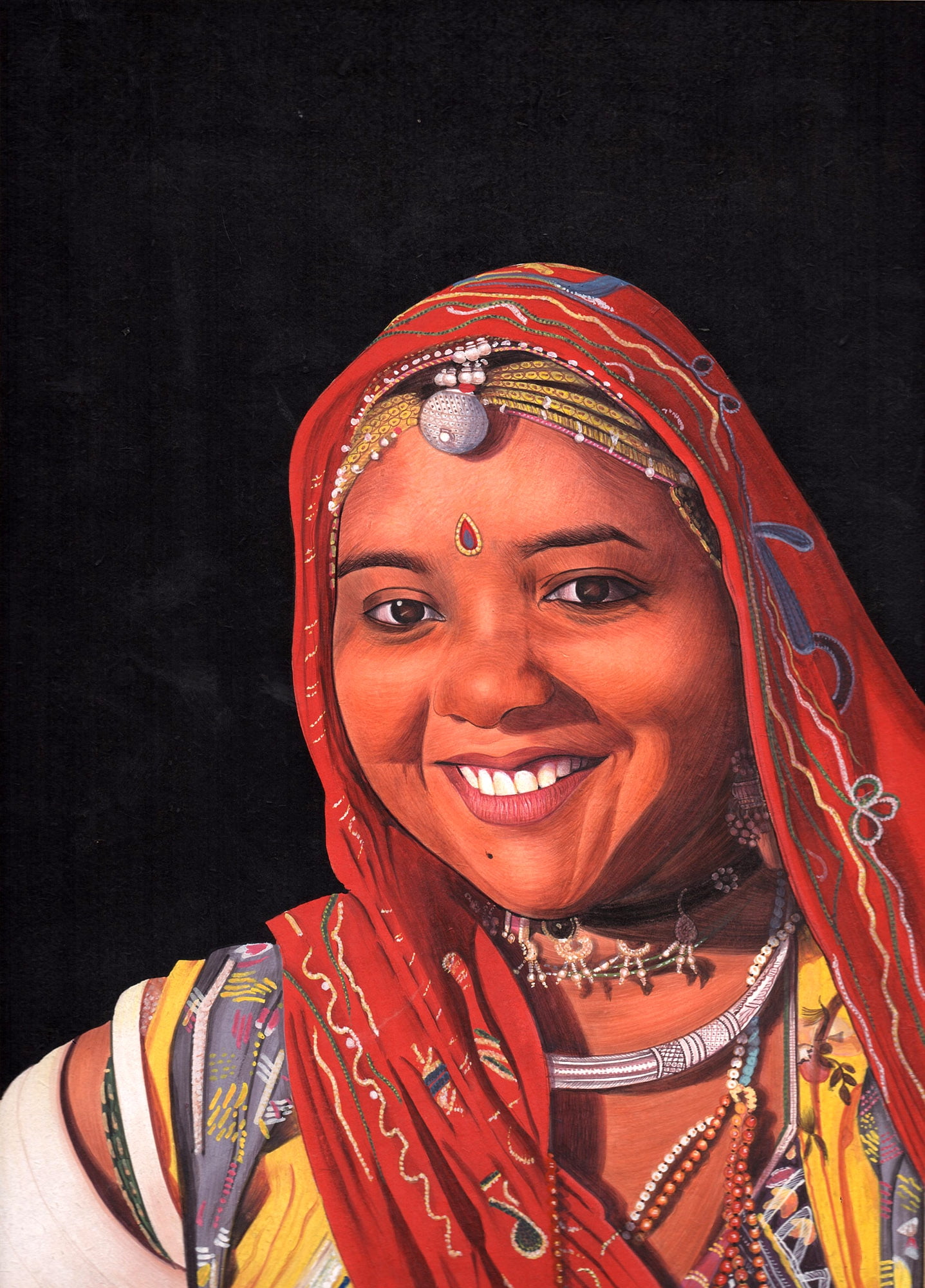 Gypsies of India Series -3 - Water Color Painting On Paper - Walmart.com