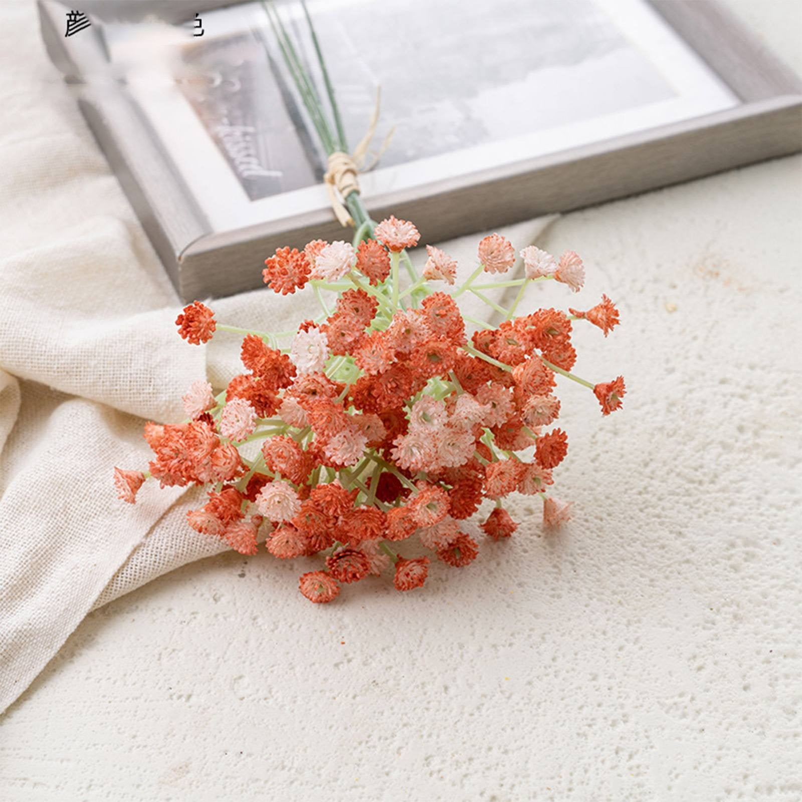 Gypsophila Artificial Flower Dark Orange, Starlight Soft Glue ...