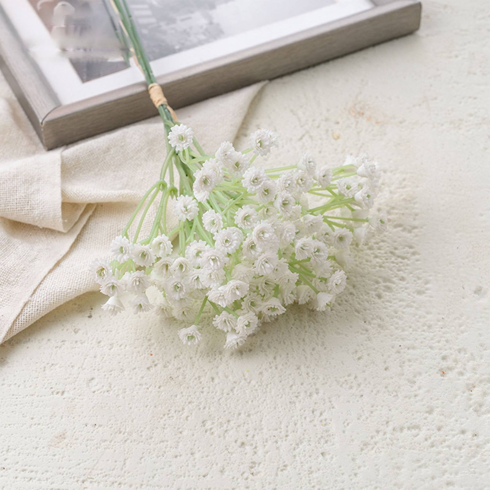 Gypsophila Artificial Flower White, Starlight Soft Glue Artificial ...
