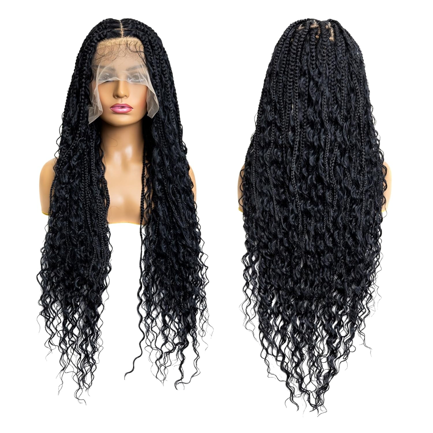 Gypsy Boho Box Braided Wig - Synthetic Knotless Braided Wigs for Black ...