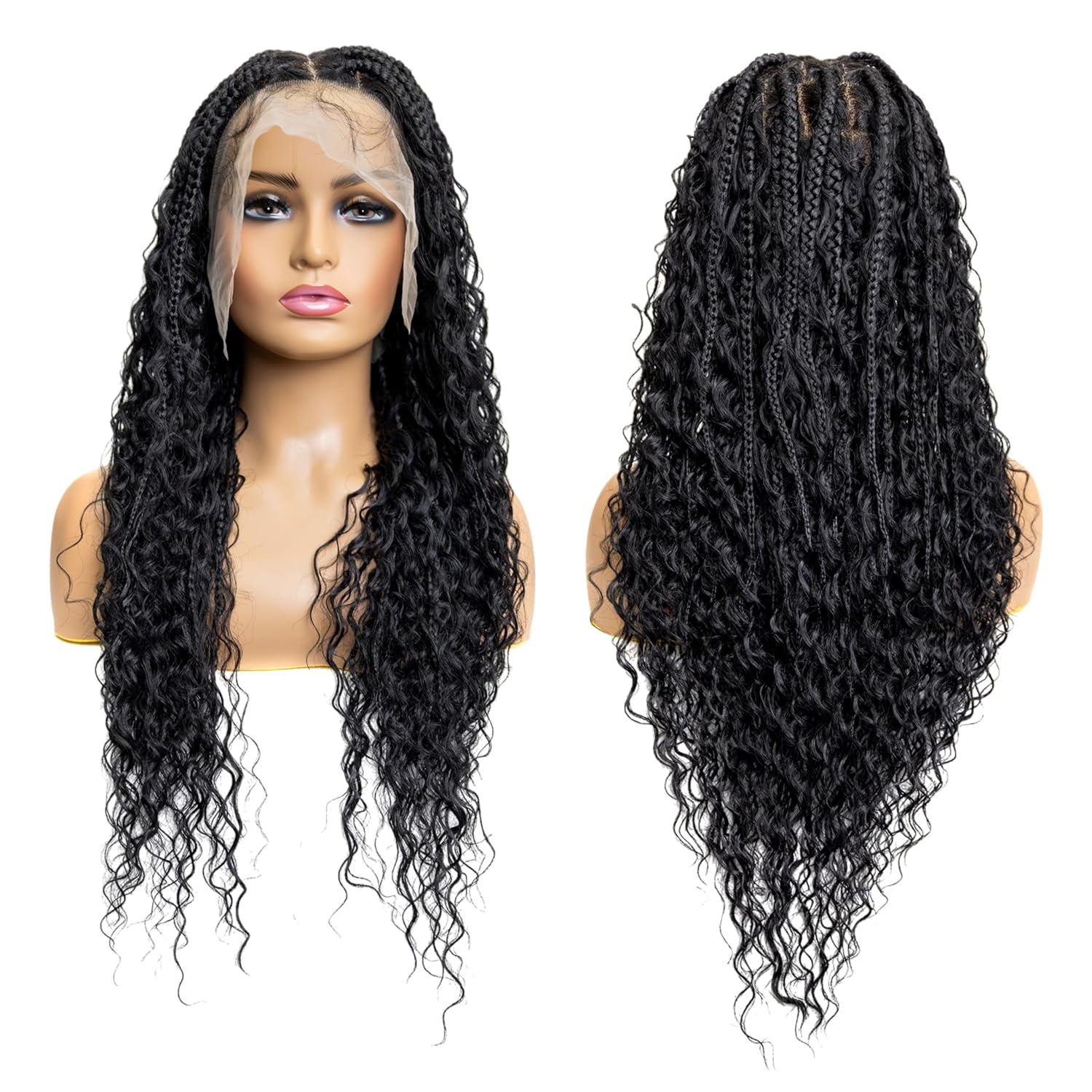Gypsy Boho Box Braided Wig - Synthetic Knotless Braided Wigs for Black ...