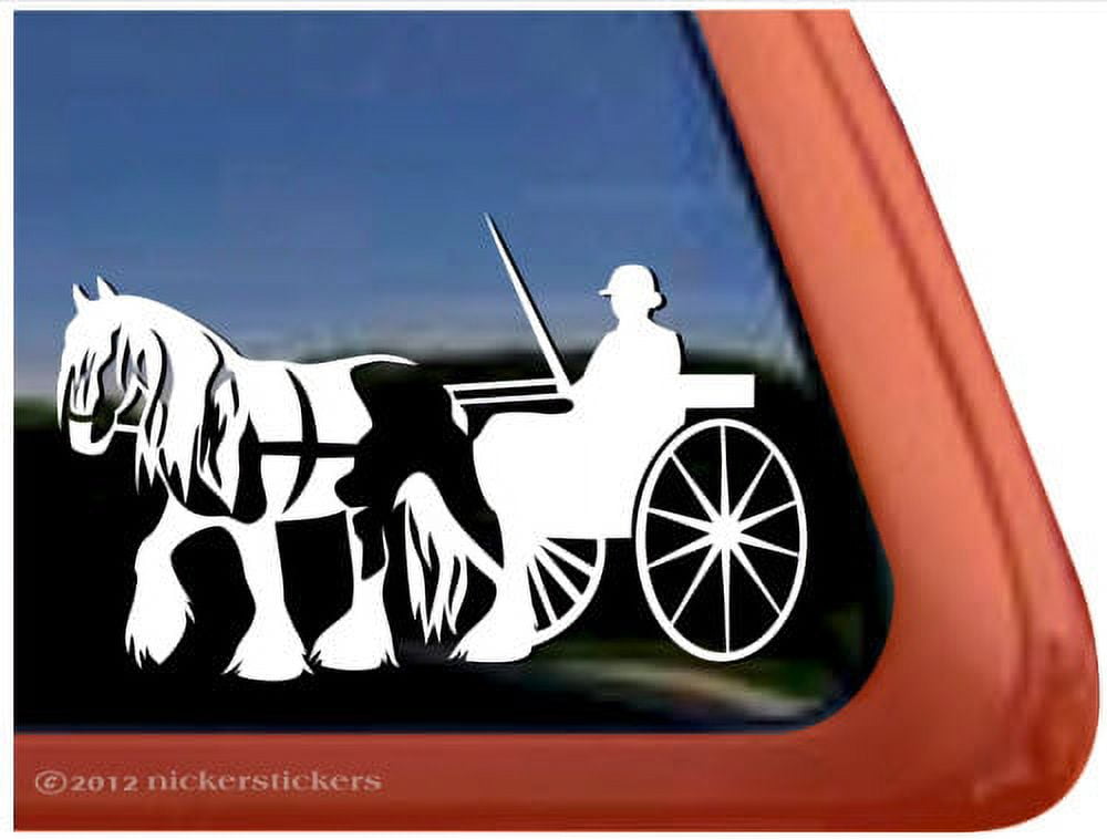 Gypsy Carriage Horse Decal | High Quality Vinyl Gypsy Vanner Horse ...