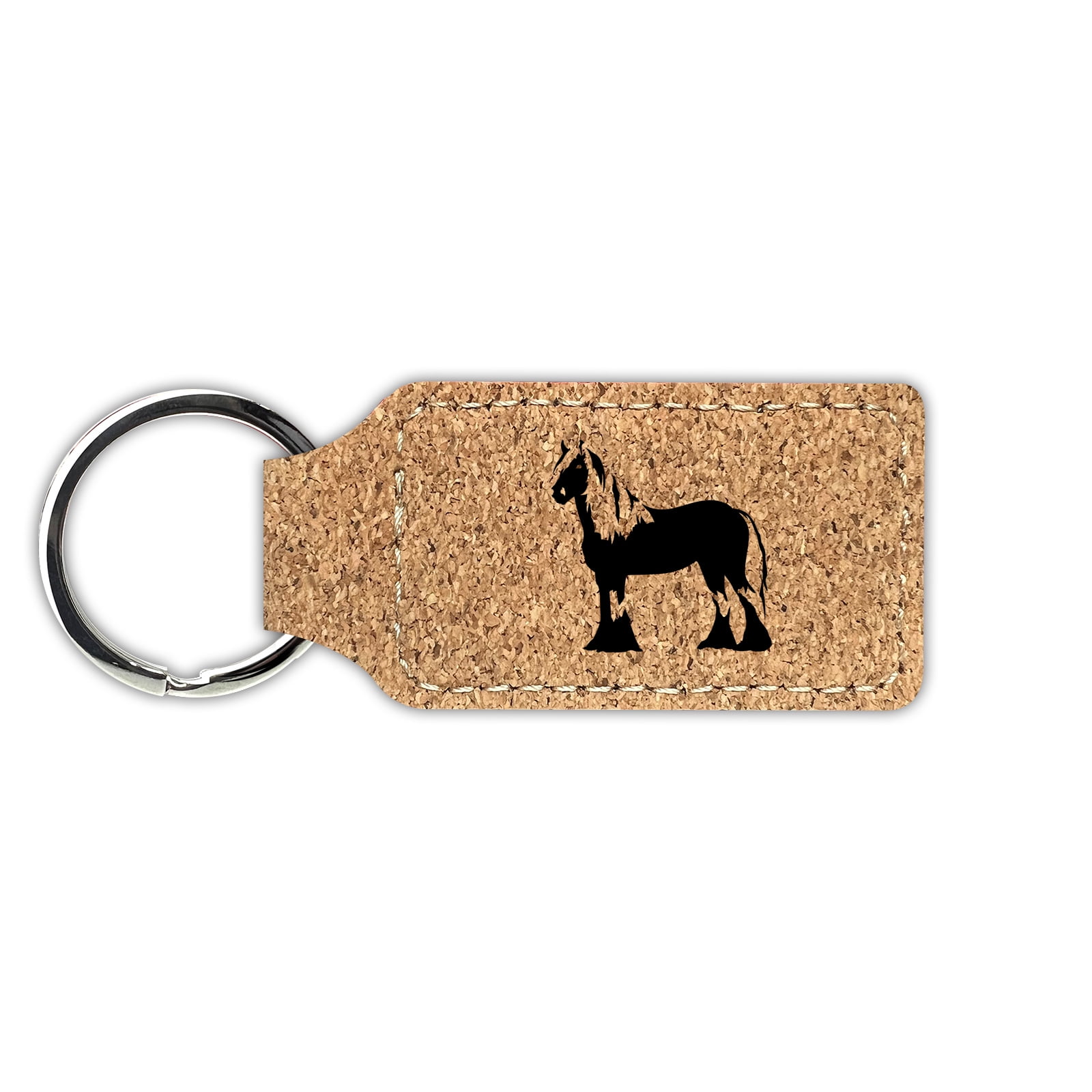 Gypsy Horse Keychain Leatherette Rectangle - Laser Engraved - Many ...