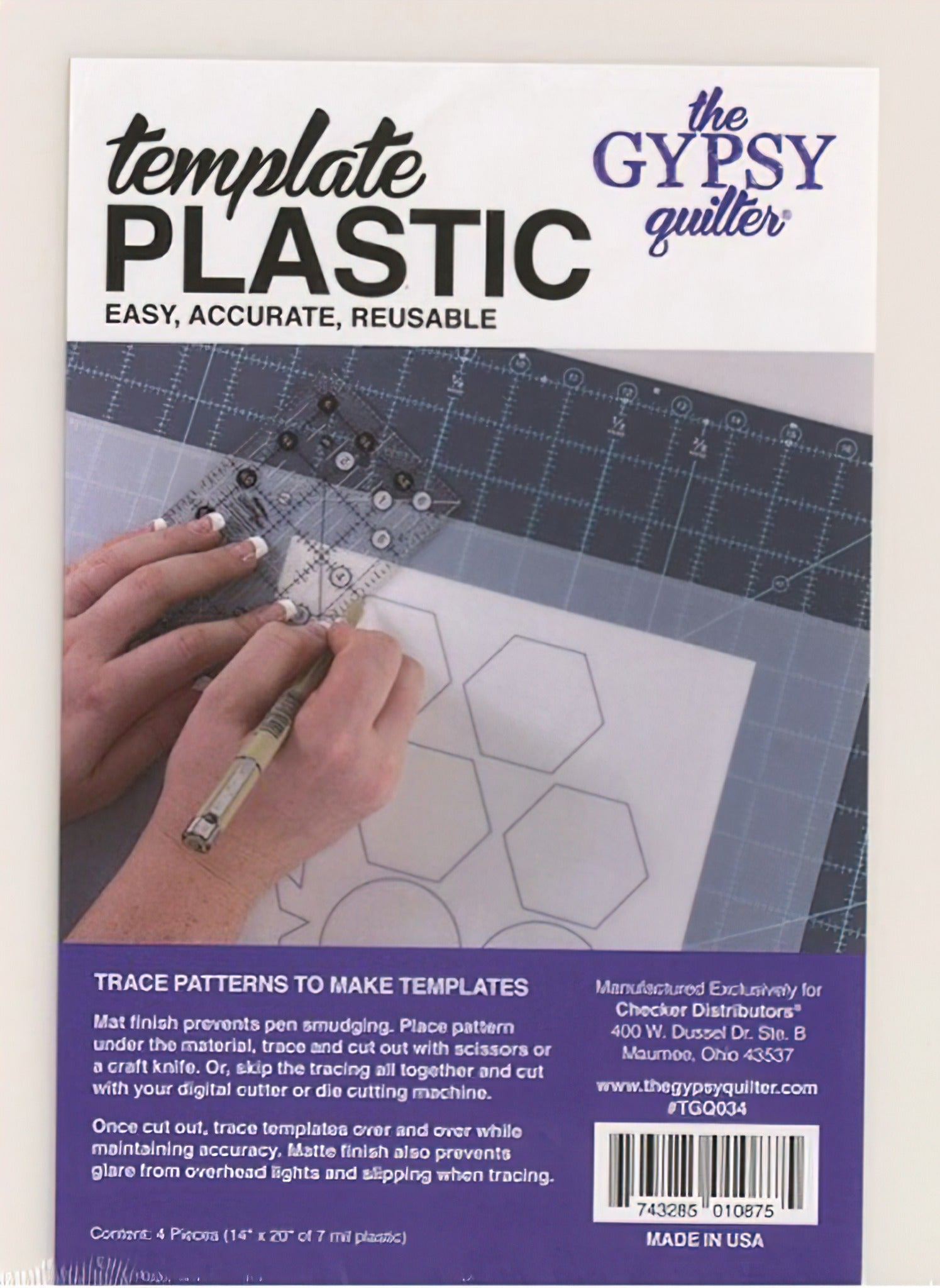 Gypsy Quilter, Template Plastic 14" x 20" - 4ct - Walmart.com