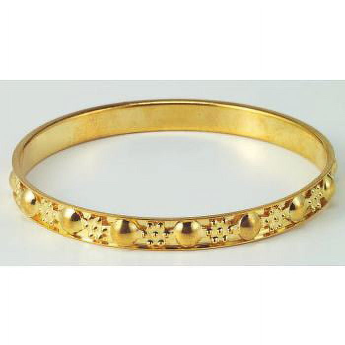 Gypsy Thin Gold Studded Bangle Bracelet - Walmart.com