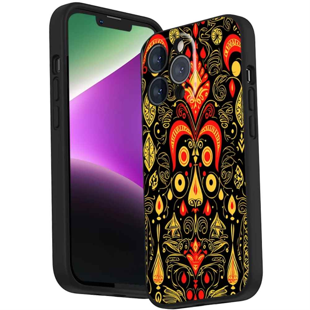 Gypsy-pattern-808 phone case for iPhone 15 Pro for Women Men Gifts,Soft ...