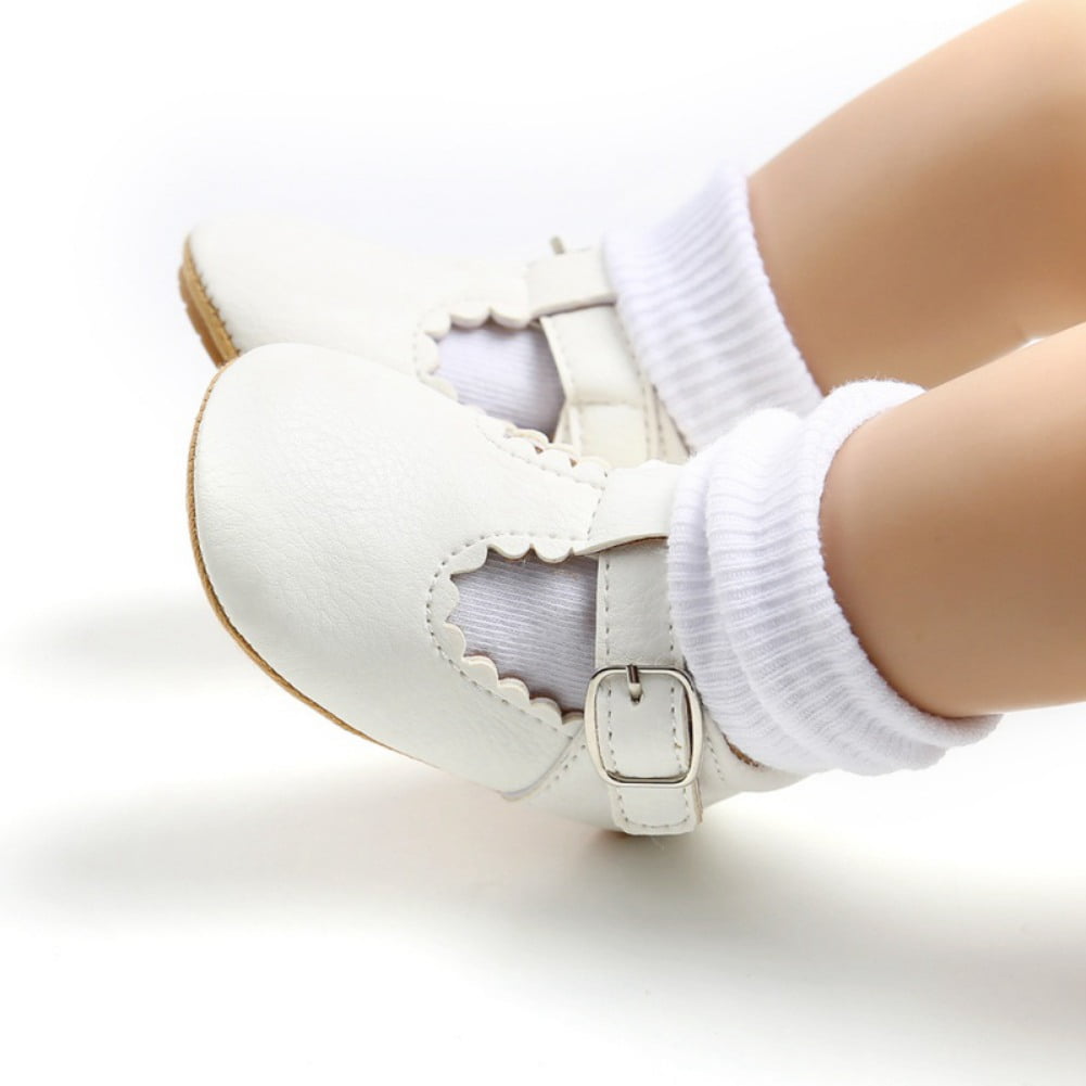 Gyratedream 0-18M Baby Girl Princess Leather Soft Crib Anti-slip First ...