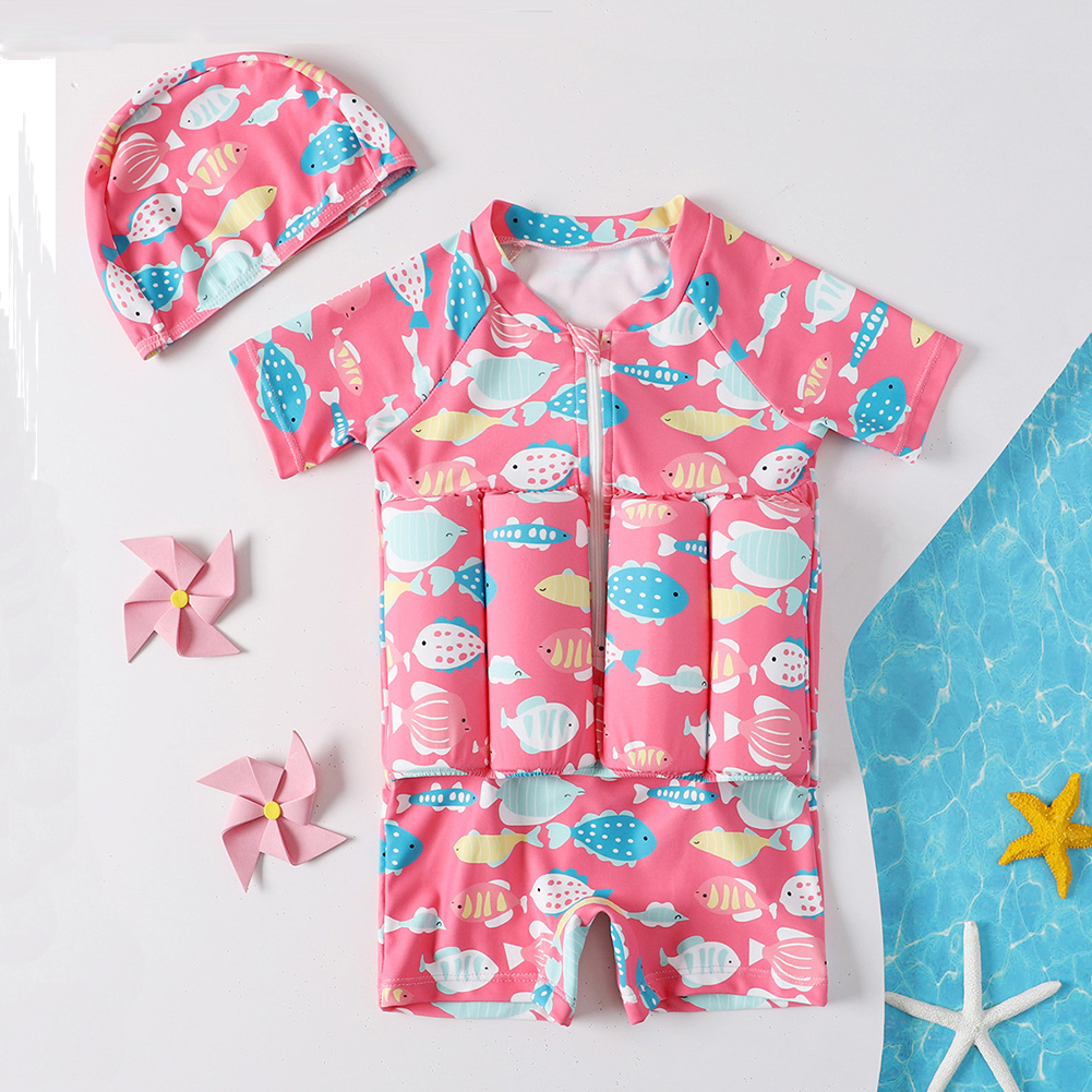 Gyratedream 2-6T Kids Girls Cartoon Zip Up One Pieces Float Suit ...