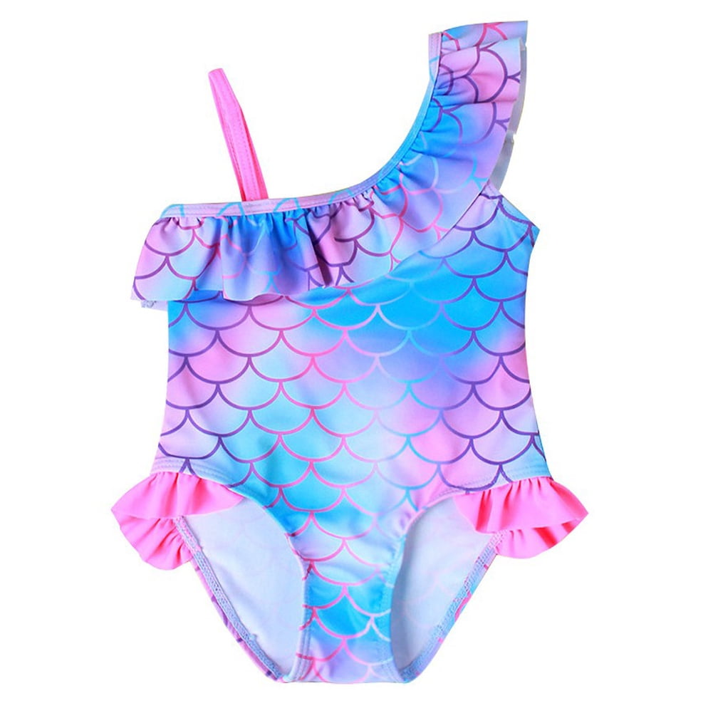 Gyratedream 2-9Y Toddler Little Girls One Shoulder Mermard One Pieces ...