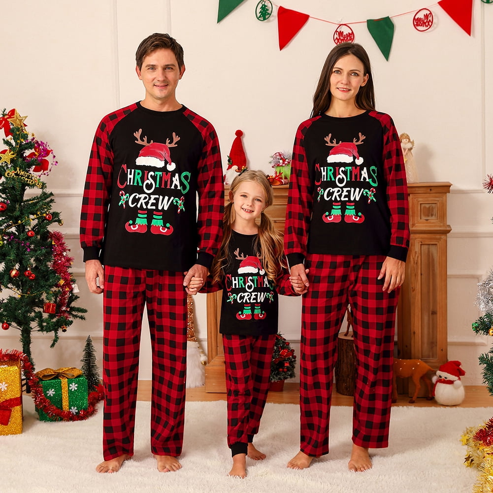 Gyratedream Family Matching Christmas PJ's Polyester Long Sleeve ...