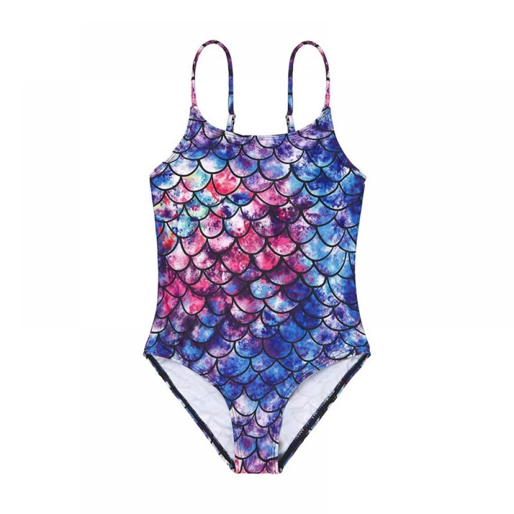 Gyratedream Girl's One Piece Swimsuit Casual Spaghetti Strap Stretchy ...