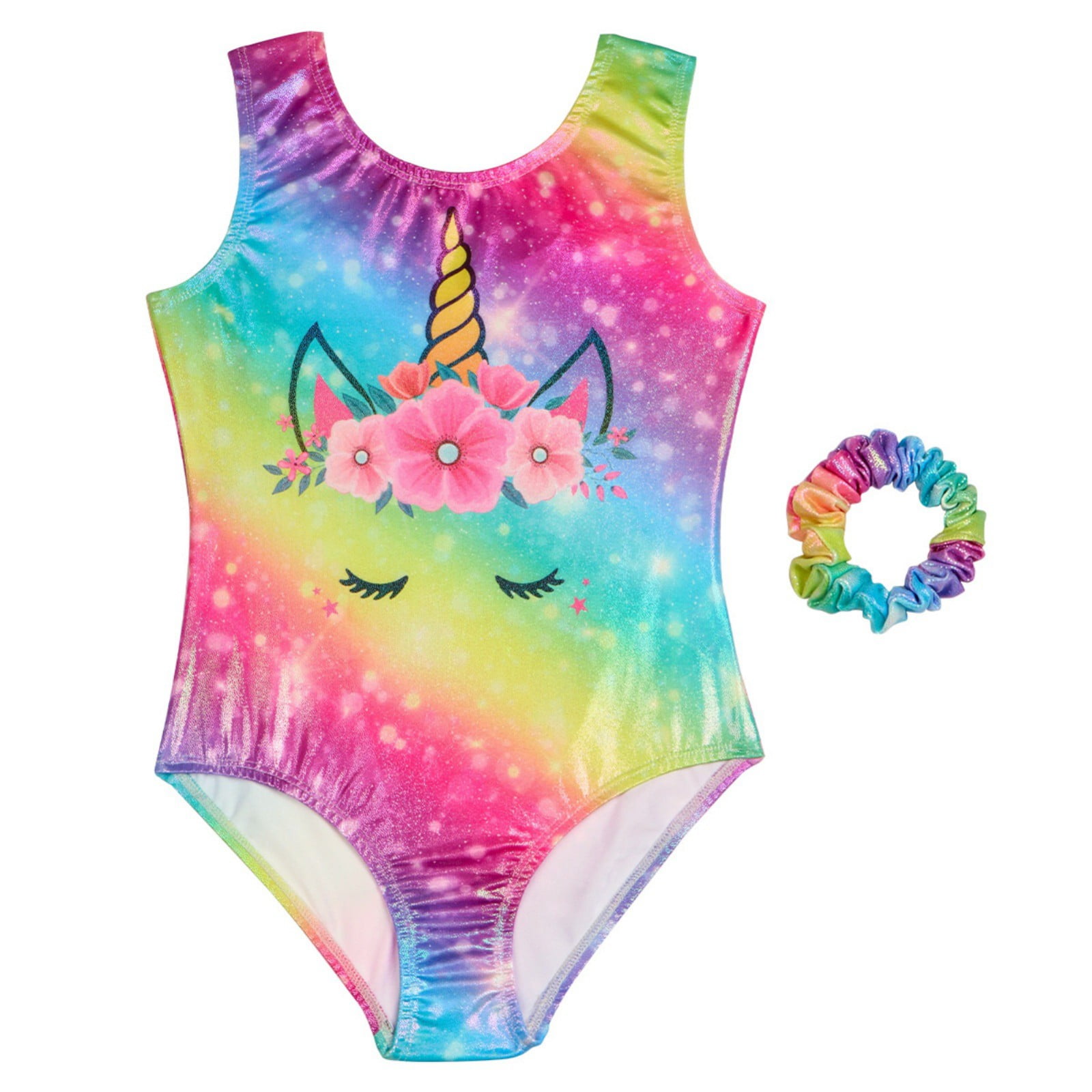 Gyratedream Girls Leotards for Gymnastics with Shorts Kids Sleeveless ...