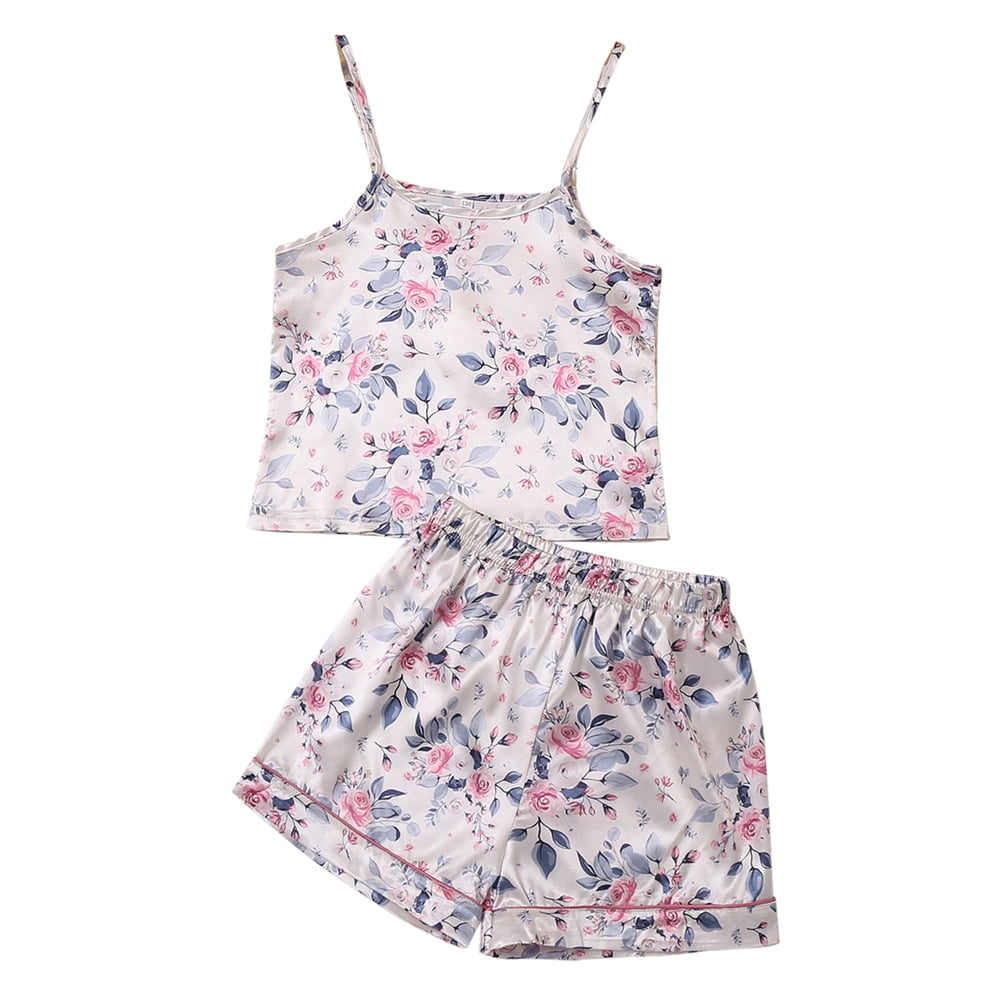 Gyratedream Girls Pajamas,Pajamas Set for Kids Girls Floral Print ...