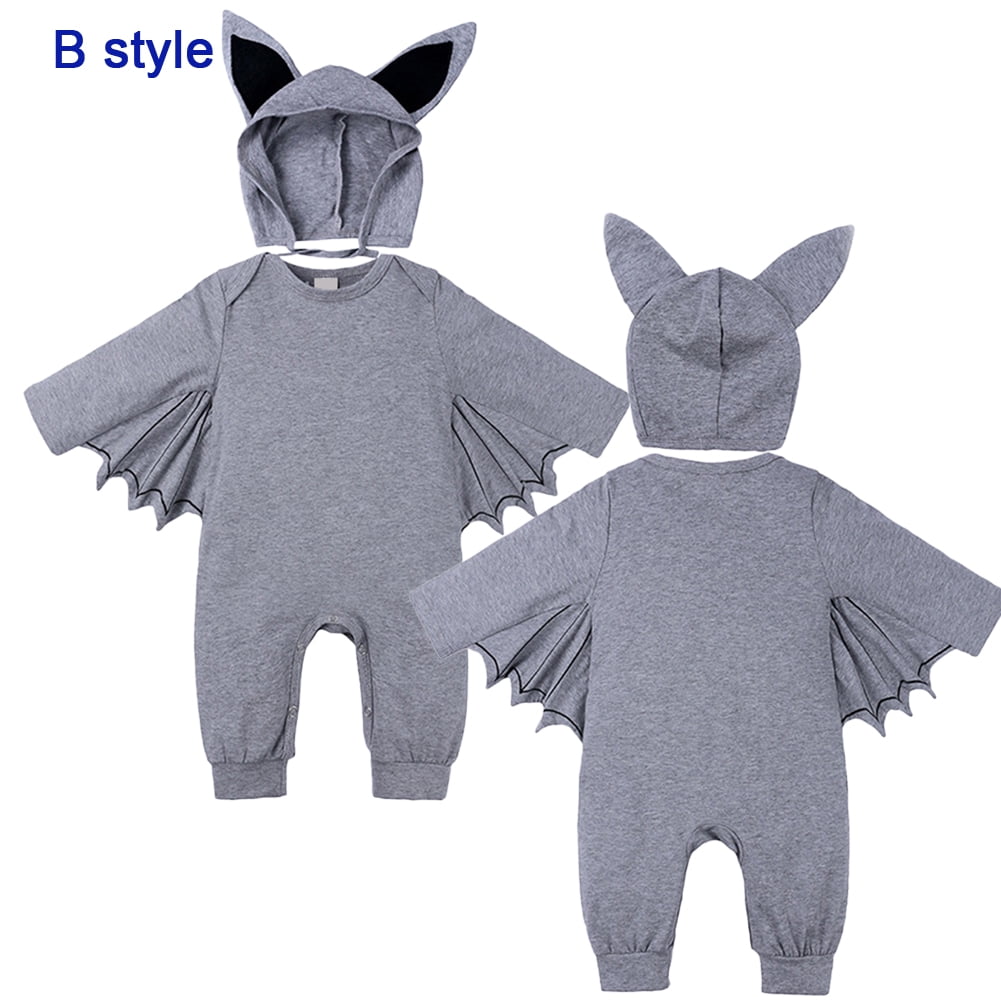 Gyratedream Infant Toddler Baby Halloween Costume Vampire Bat Cosplay Romper Hat Outfits Set ...