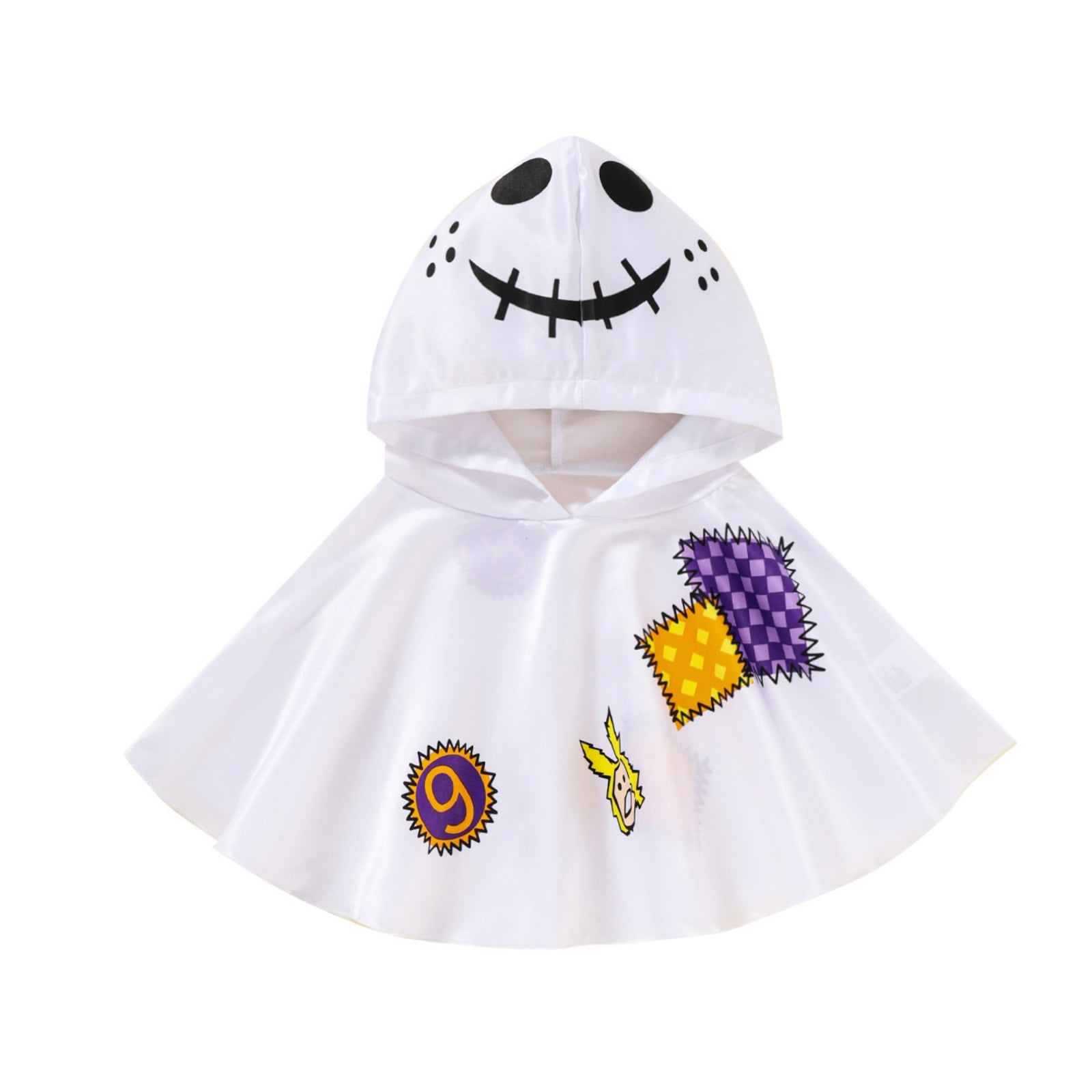 Gyratedream Kids'Halloween White Ghost Cloak with Patches Pattern ...