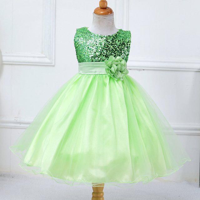 Gyratedream Little Girls Big Kids Sequins Flower Lace Tulle Dress Prom ...