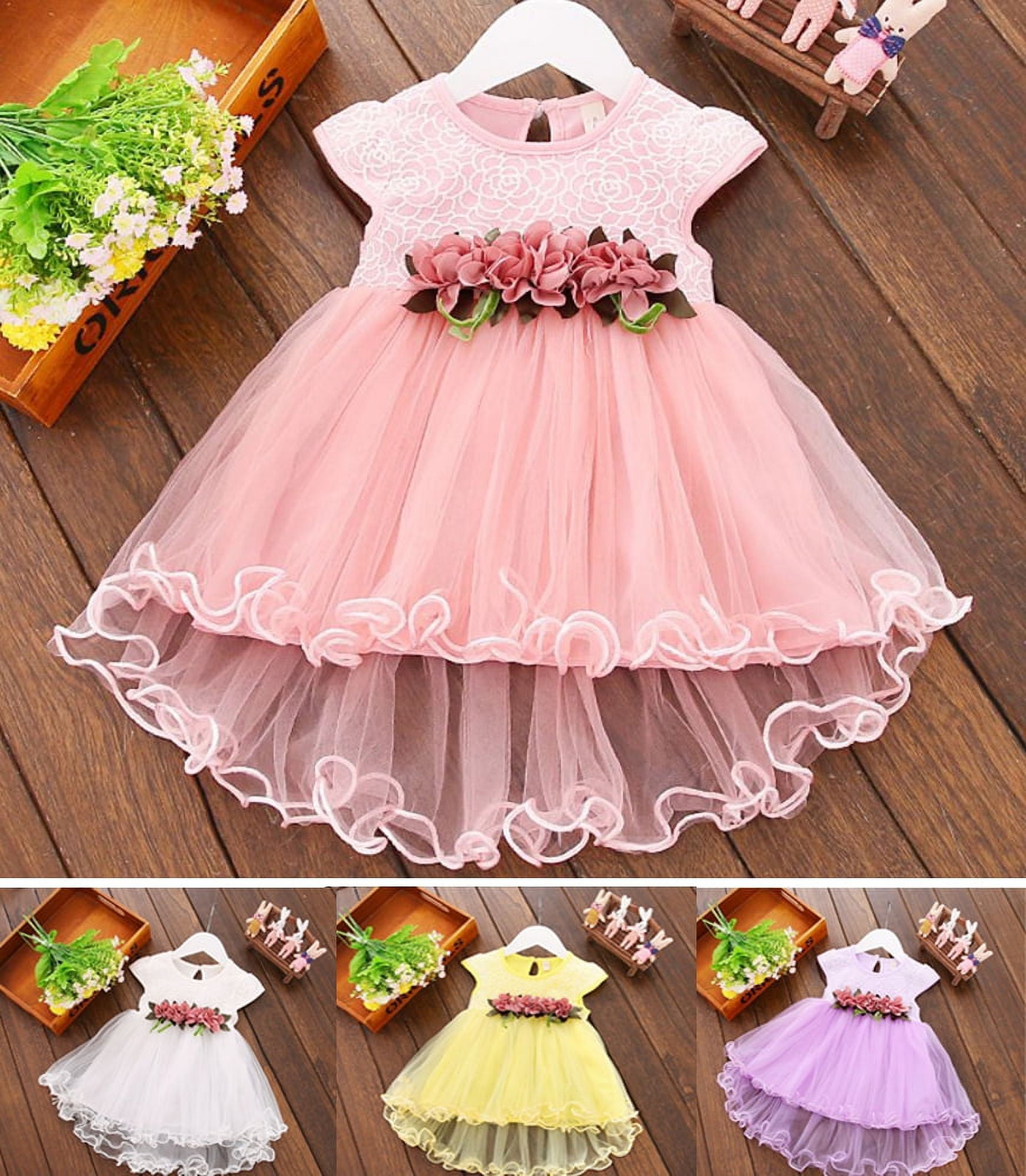 Gyratedream Newborn Baby Girl Princess Dress Bowknot Lace Wedding Tutu ...