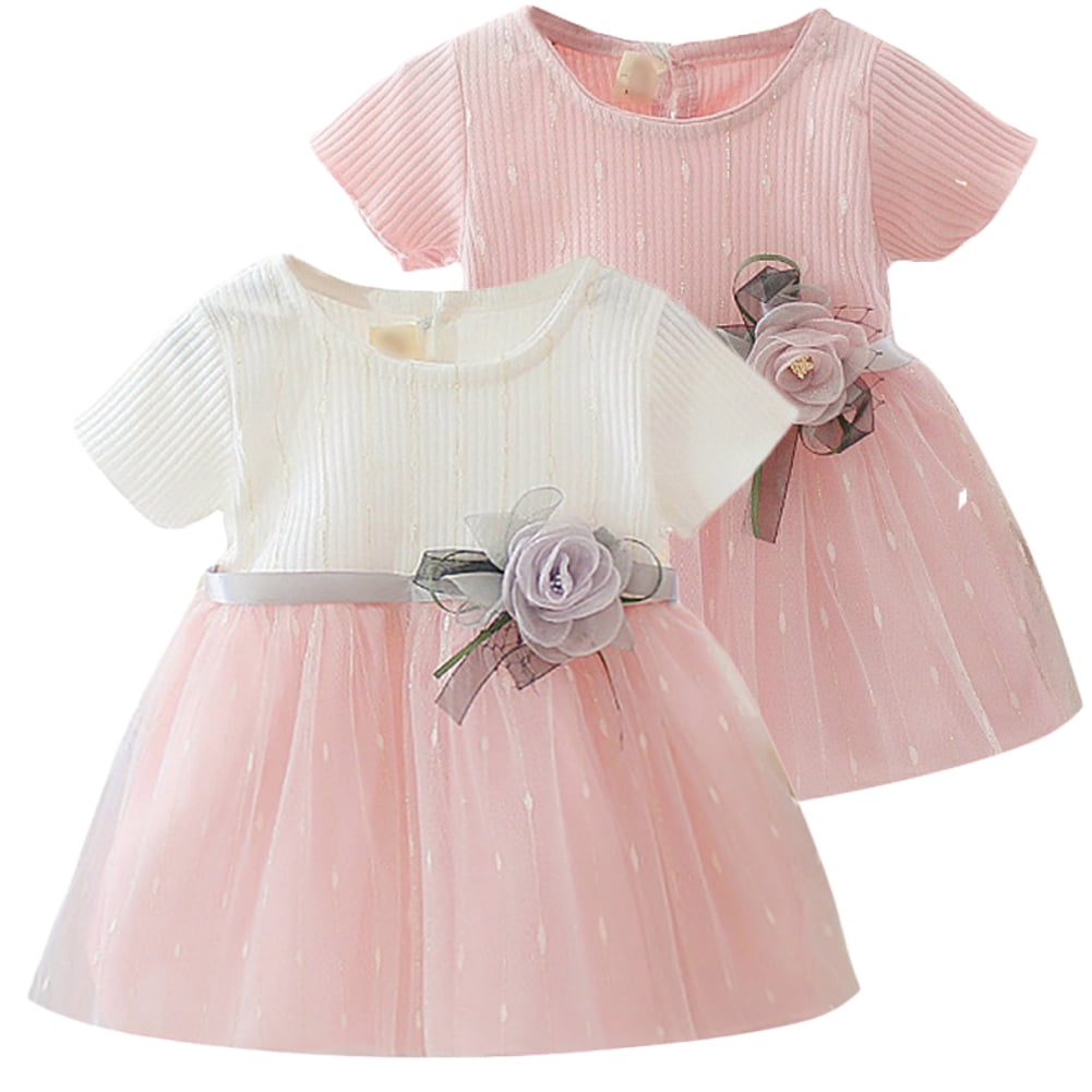 Gyratedream Newborn Baby Girls Princess Dresses Flower Kid Tutu Wedding ...