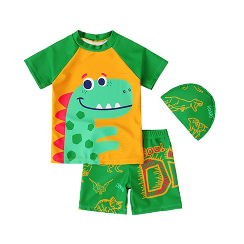 Gyratedream Toddler Boys 3 Pieces Swimsuit Set Dinosaur Bathing Suit ...