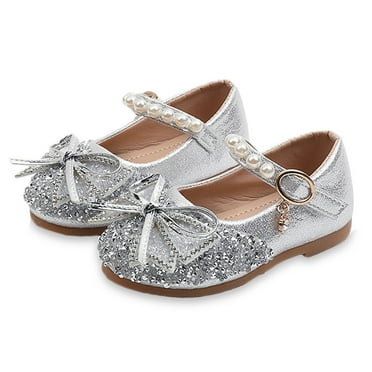 Felix & Flora Girls Gold Dress Shoes Mary Jane Ballet Flats Party ...