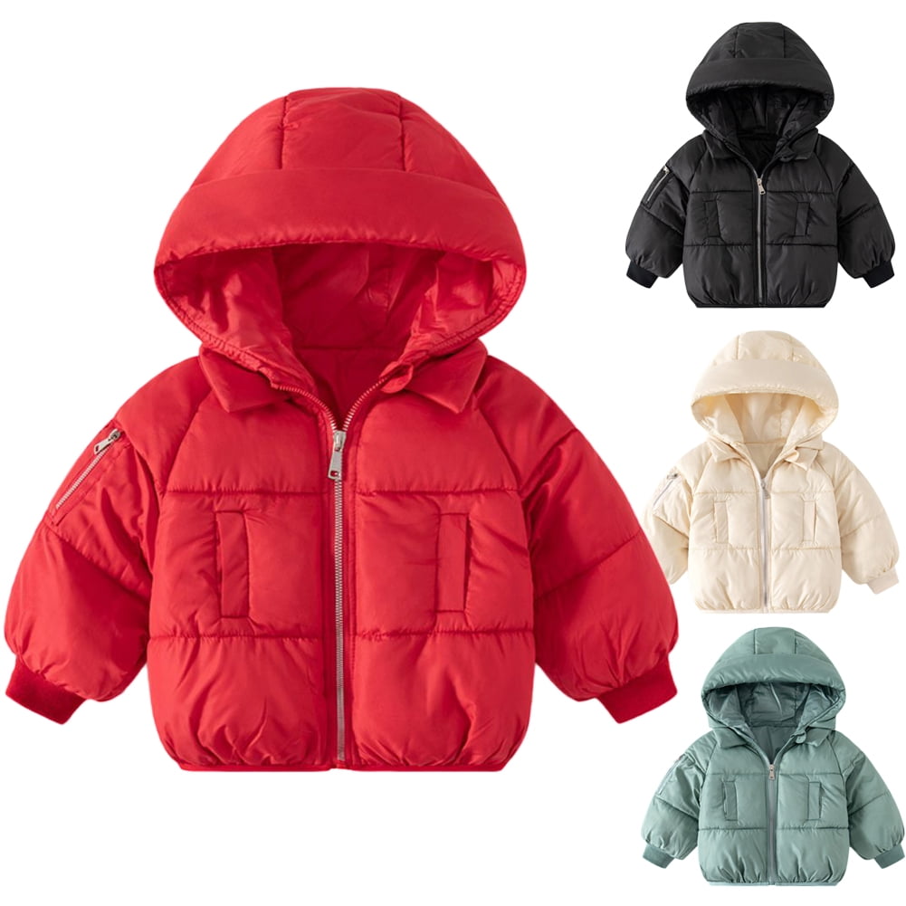 Gyratedream Toddler Little Kid Girl Boy Thick Puffer Jacket Winter Hooded Coat - Walmart.com