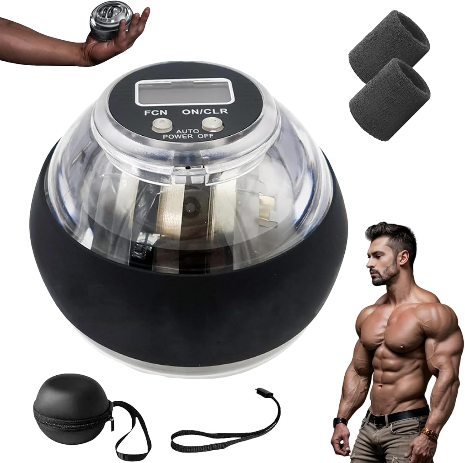 Gyro Ball Hand Exerciser,2025 New Gyro Ball Hand Exerciser For Women Men,Auto-Start Gyroscopic ...