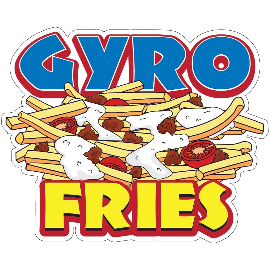 Gyro Fries 8" Decal Concession Stand Food Truck Sticker - Walmart.com