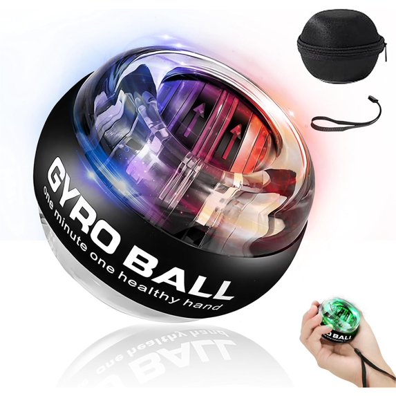 Gyroball Wrist Exerciser Ball, 5 Level Resistance/Light Control ...