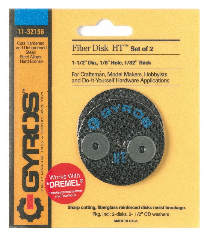 Gyros Tools Fiber Disks HT 1-1/2 in. D X 1/8 in. Fiberglass Cutting ...