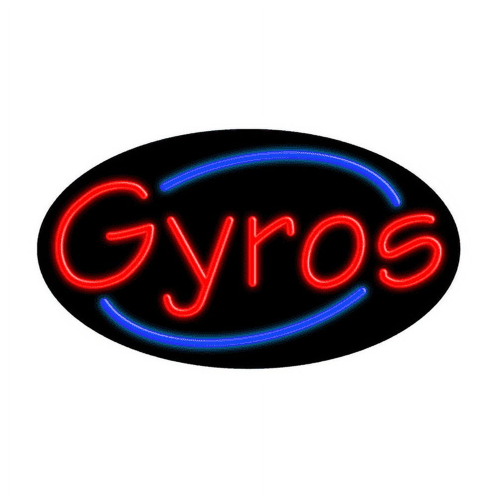 Gyros-Glass Neon Sign Made in USA - Walmart.com