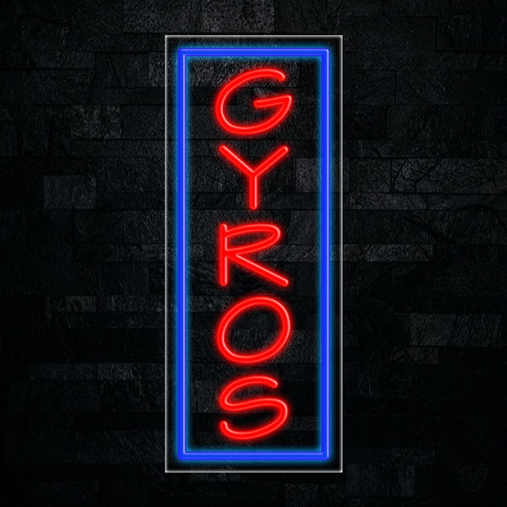 Gyros LED Neon Sign 12"L x 30"H #31568 - Walmart.com