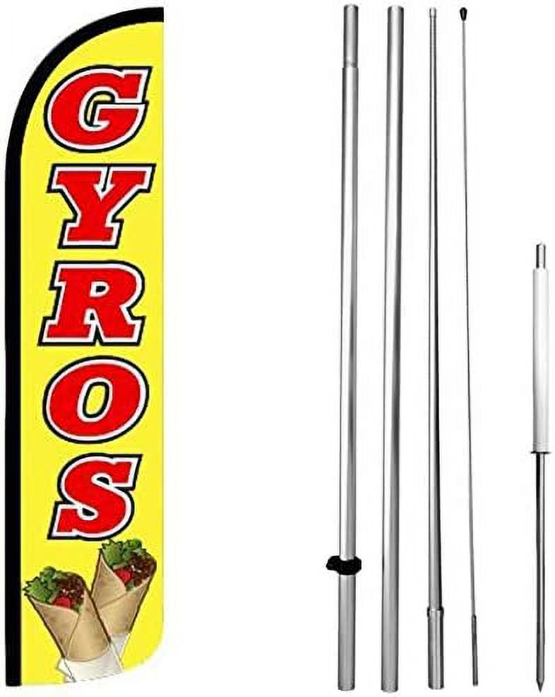 Gyros Windless Swooper Flag Kit Feather Banner Sign yz-h - Walmart.com