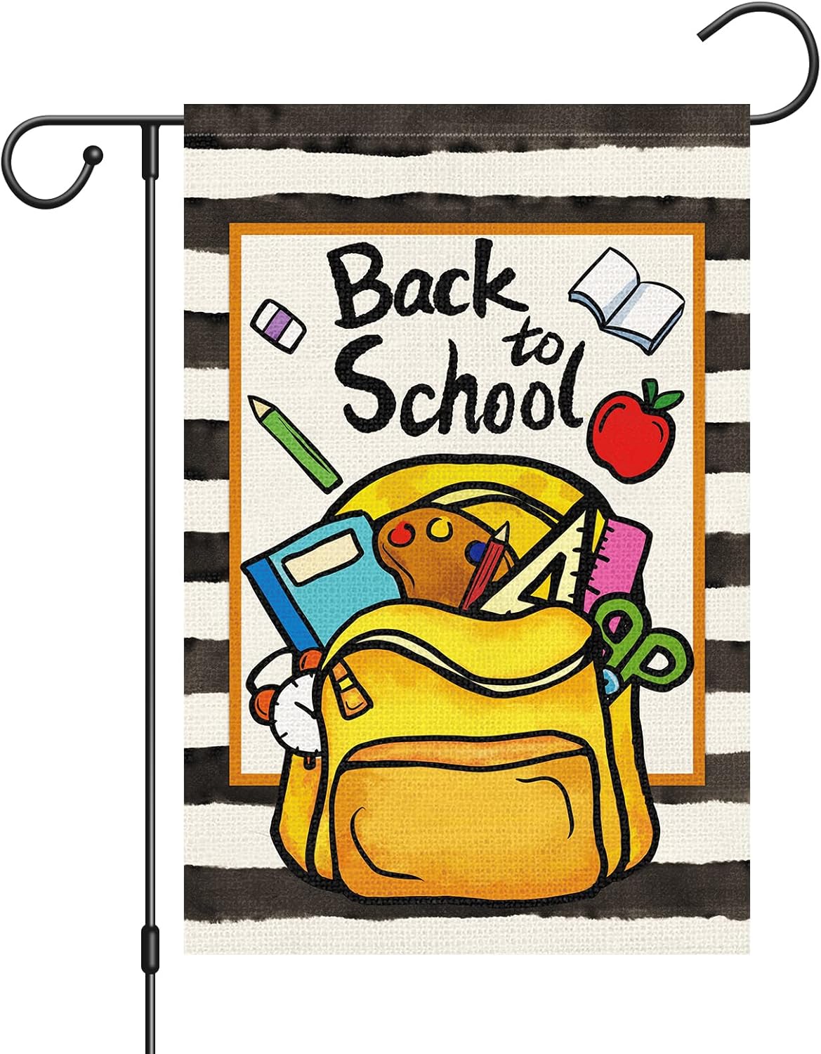 Gyryp Back to School Garden Flag 12x18 Vertical, Burlap Small Garden ...