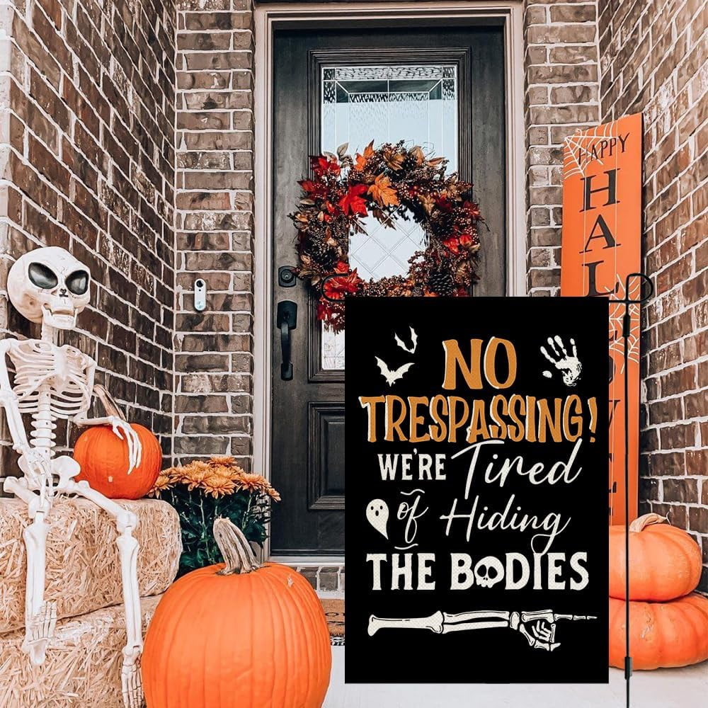 Gyryp Halloween Garden Flag 12x18 Inch Double Sided Burlap No ...