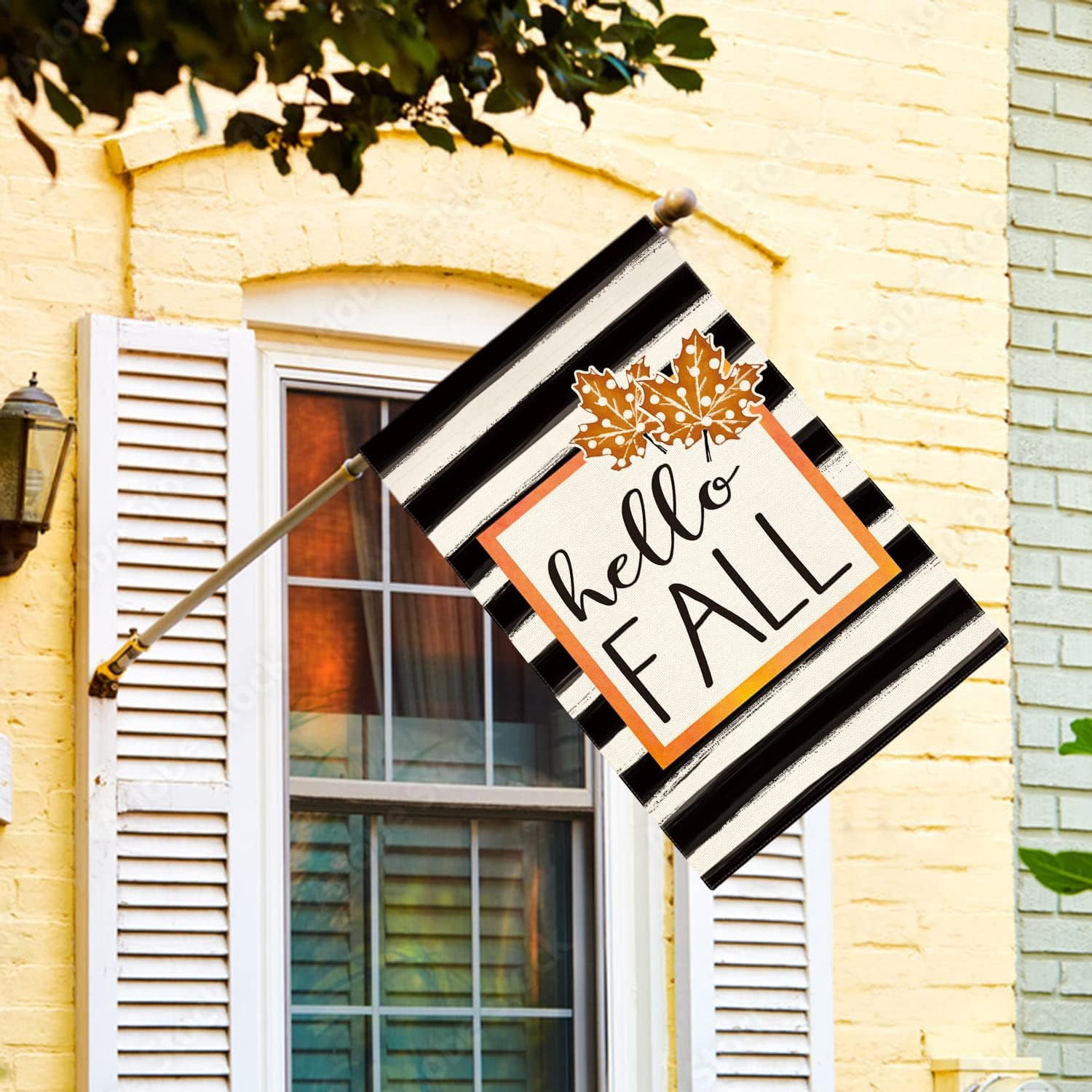 Gyryp Hello Fall Maple Leaves House Flag 28 x 40 Inch Watercolor ...