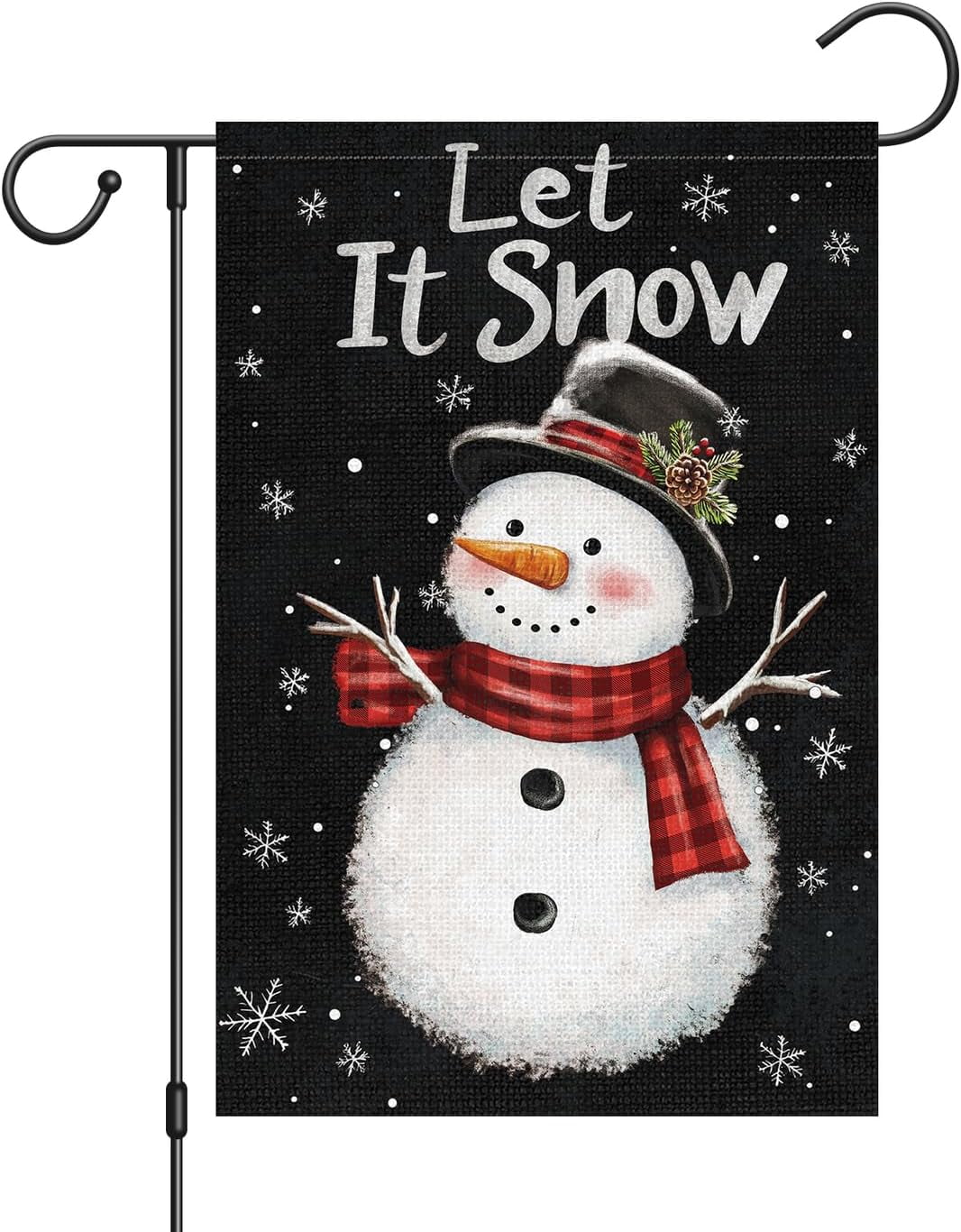 Gyryp Winter Snowman Garden Flag Let It Snow 12x18 Inch Welcome Winter ...