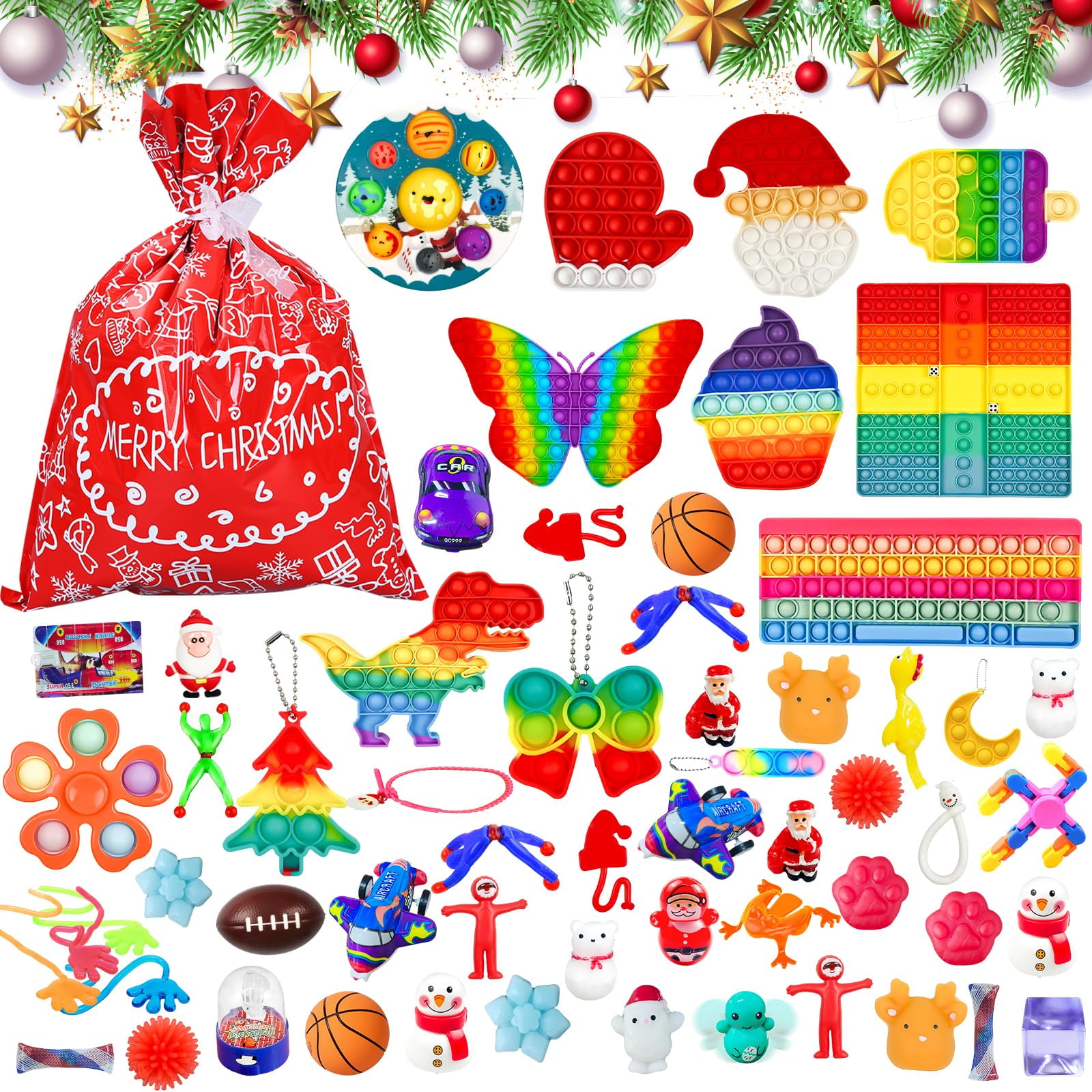 Gytera 24 Pack Pop Fidget Toys Set, Pop Sensory Party Favors Gifts for ...